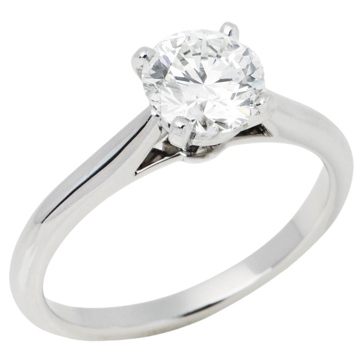 Cartier Platinum 0.26ct Round Brilliant Cut Solitaire Diamond ...