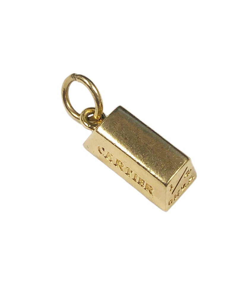 Cartier 1/4 Ounce Gold Bar Ingot Charm at 1stDibs