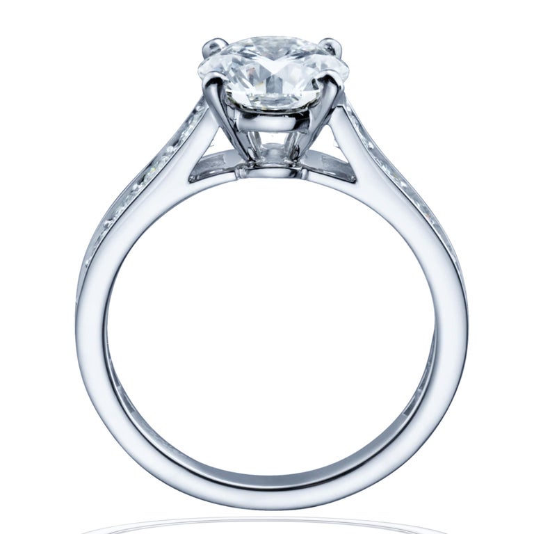 Cartier 1 Carat Total Weight 1895 Platinum Ladies Engagement Ring at ...