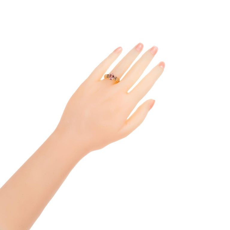 Cartier 1.00 Carat Pink Tourmaline Tri-Color Gold Engagement Ring at ...