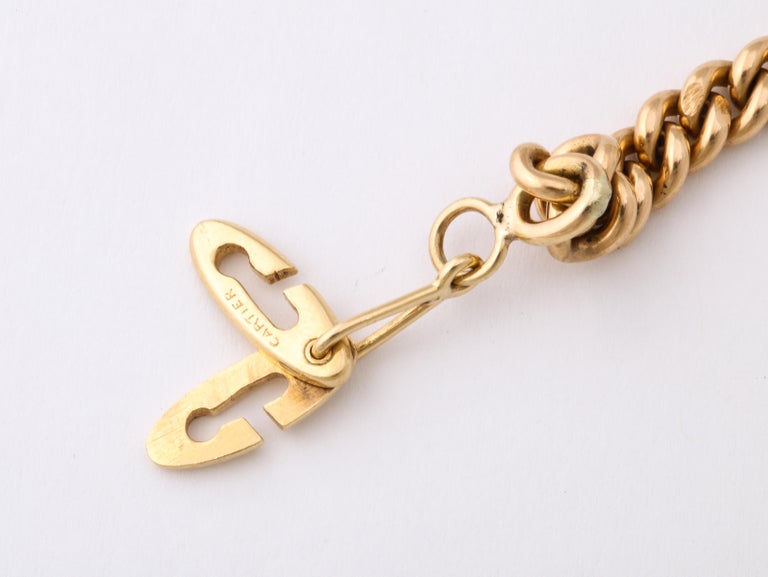Cartier 14K Gold Curb Link Chain Necklace at 1stDibs