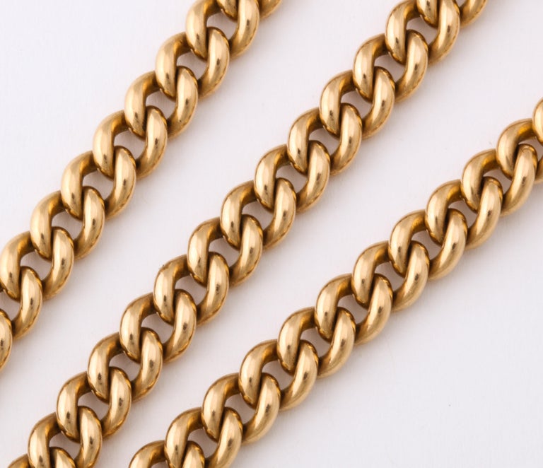 Cartier 14K Gold Curb Link Chain Necklace at 1stDibs