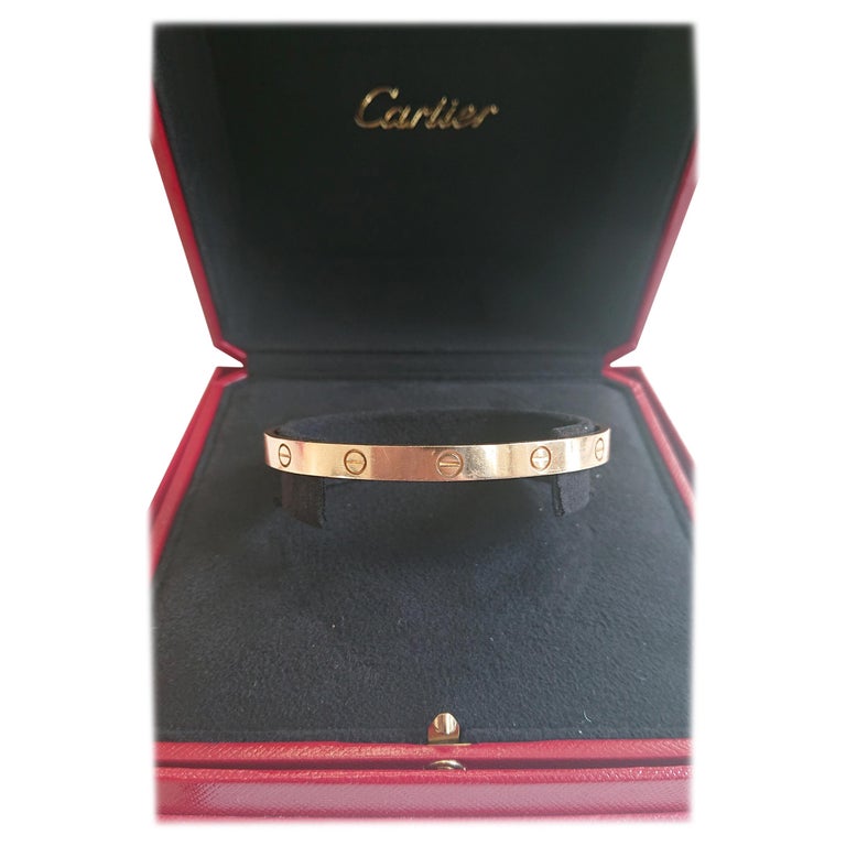 Cartier 18 Carat Yellow Gold Love Cuff Bangle Bracelet at 1stDibs