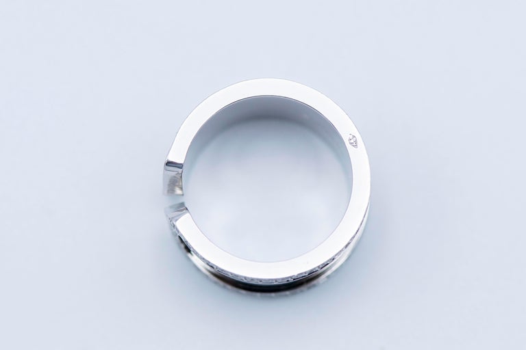 Cartier 18 Karat Double C Diamond Titanium Ring at 1stDibs | cartier ...