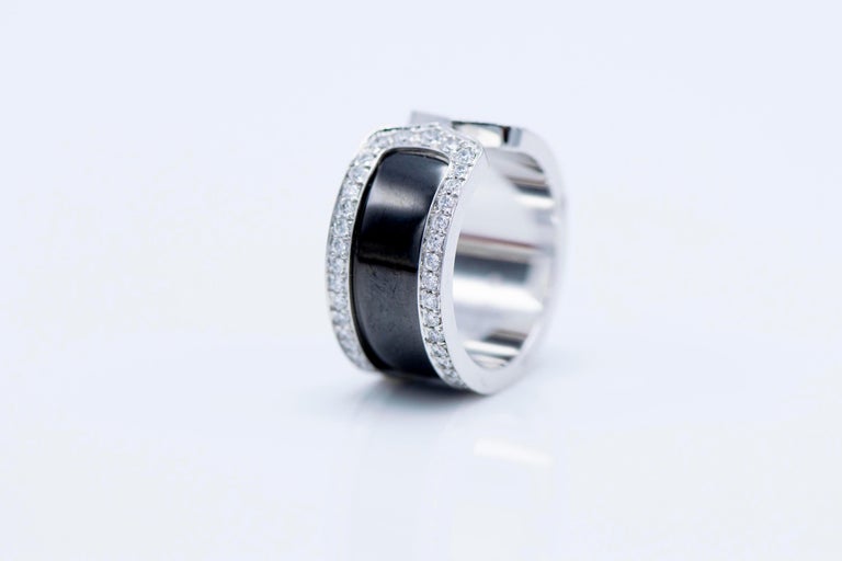 Cartier 18 Karat Double C Diamond Titanium Ring at 1stDibs | cartier ...