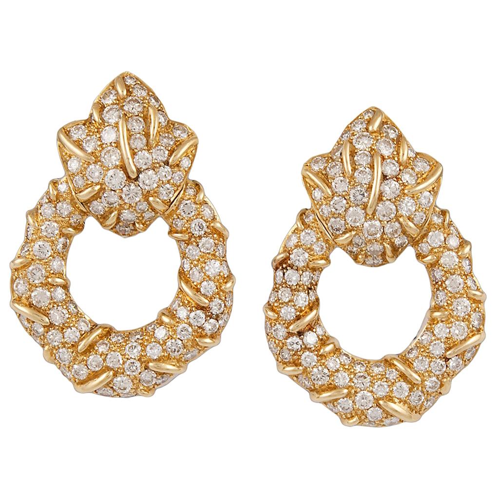 Cartier Diamond Earrings For Sale at 1stDibs
