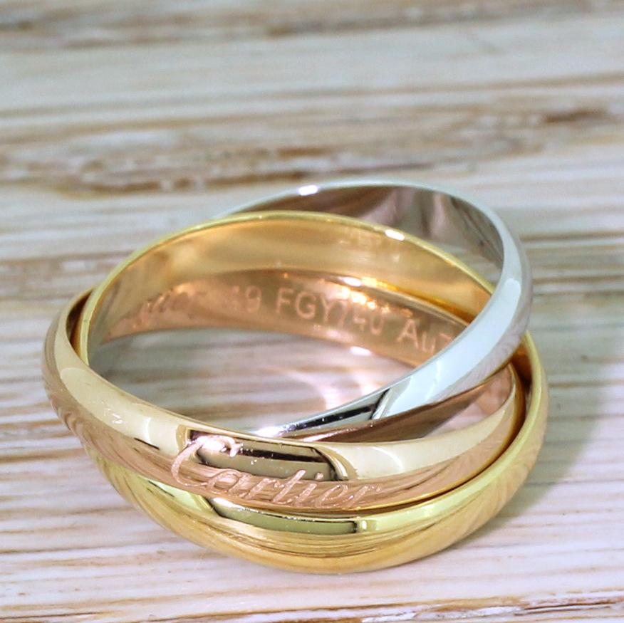 Cartier 18 Karat Gold Trinity Ring at 1stDibs