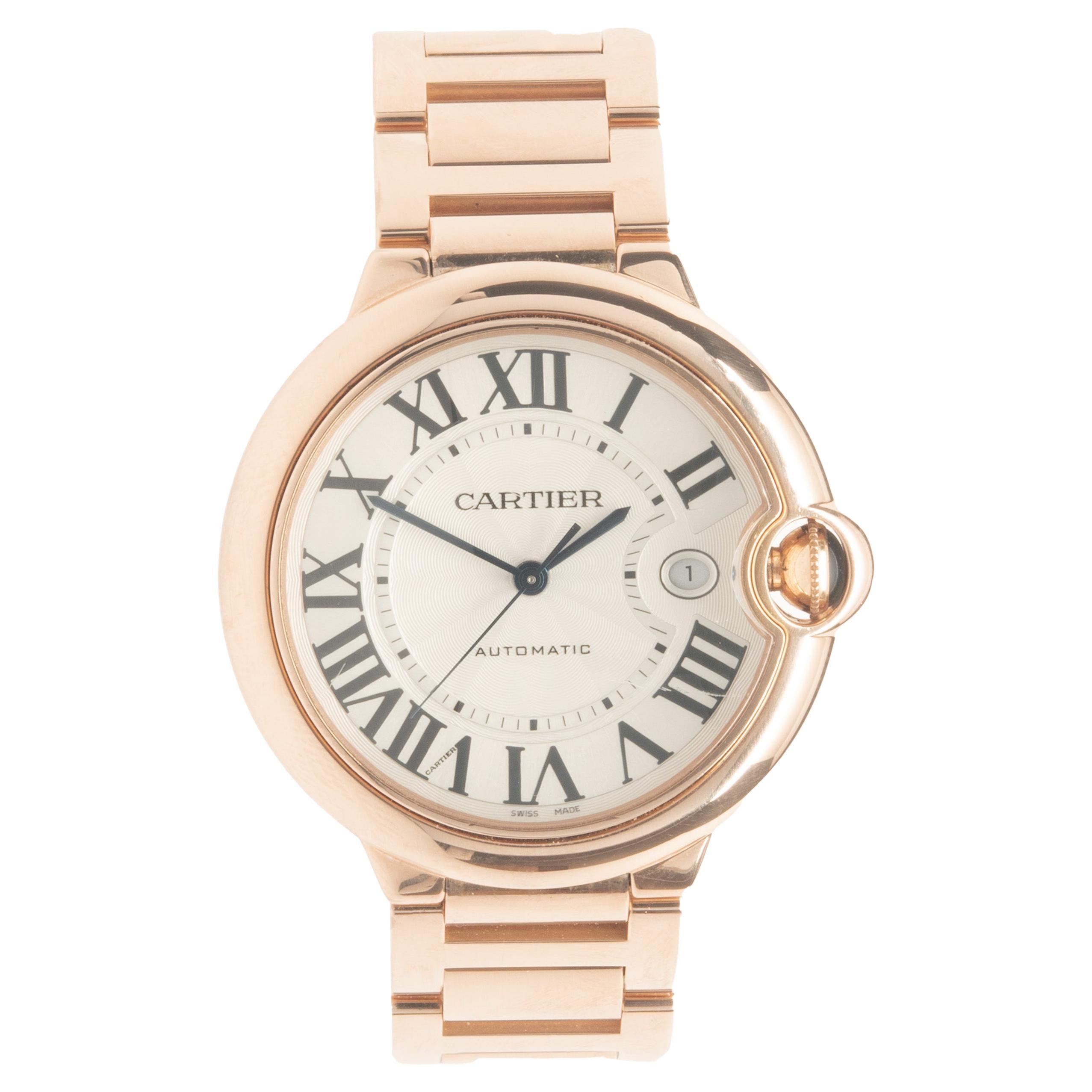 Cartier Yellow Gold and Diamond 42mm Ballon Bleu Wristwatch For Sale at ...