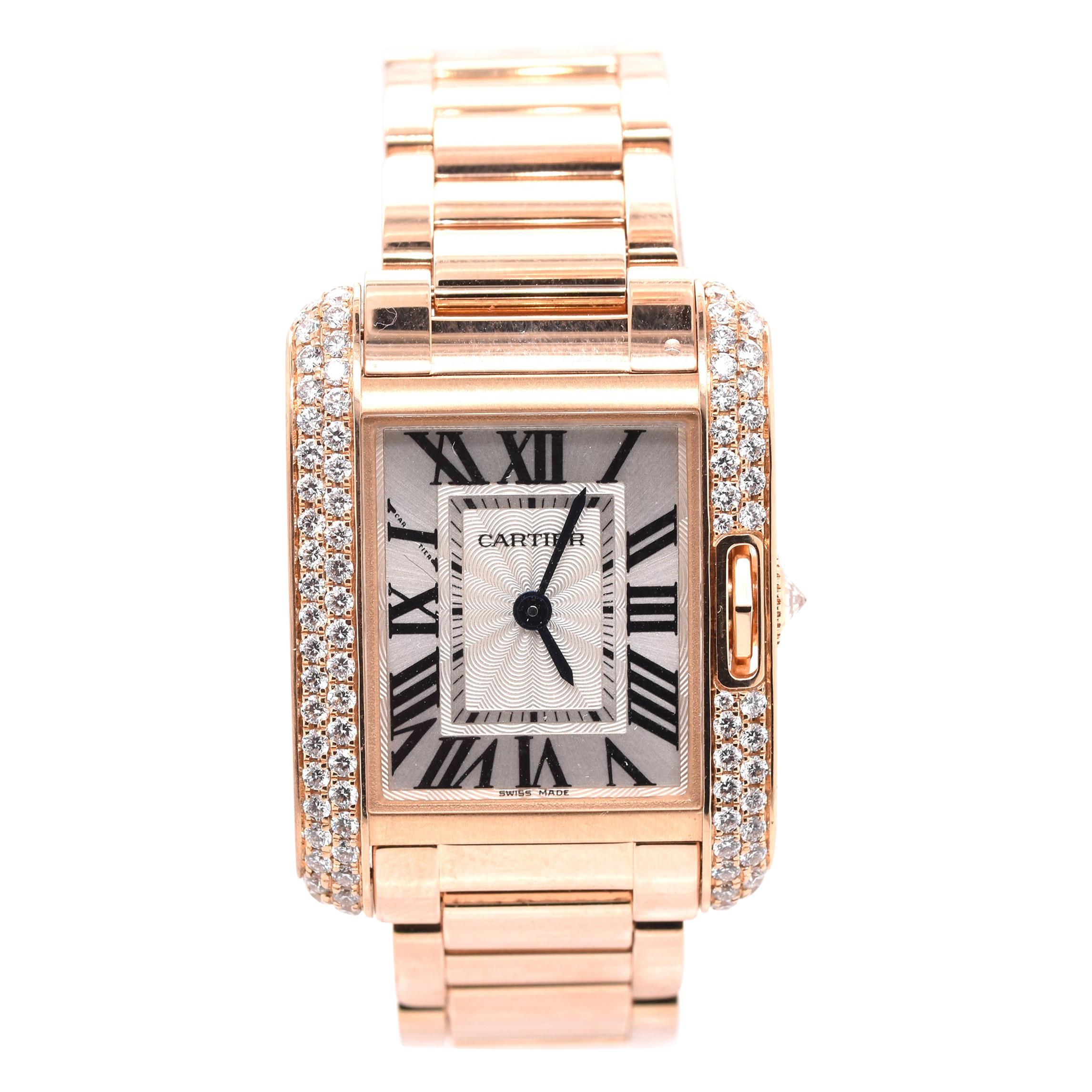 Cartier Lady's Yellow Gold and Diamond Baignoire Wristwatch at 1stDibs