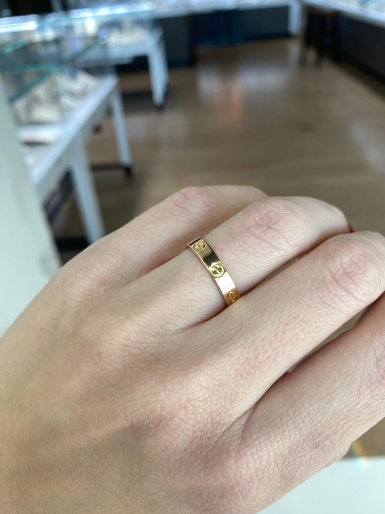 Cartier 18 Karat Rose Gold Love Ring For Sale at 1stDibs