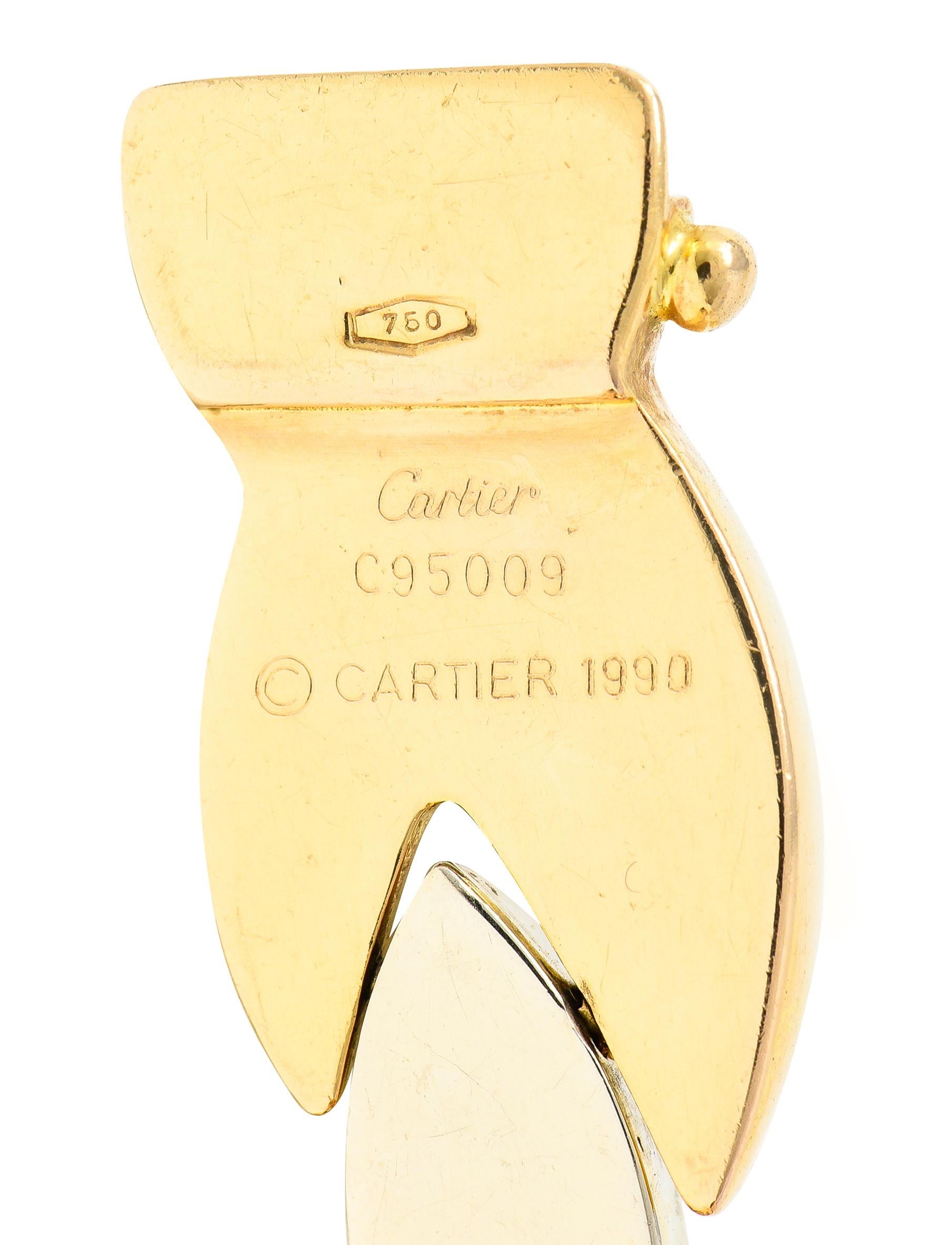 Cartier 18 Karat Two-Tone Gold Arabesque Puffy x Link Vintage Collar ...