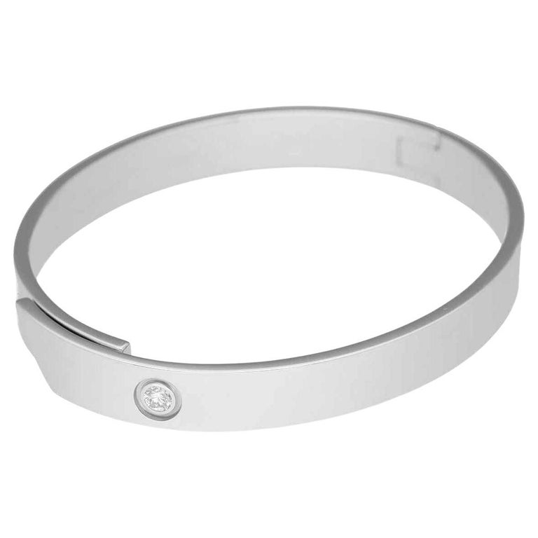 Cartier Bracelet d'anniversaire en or blanc 18 carats, 16 cm En vente ...