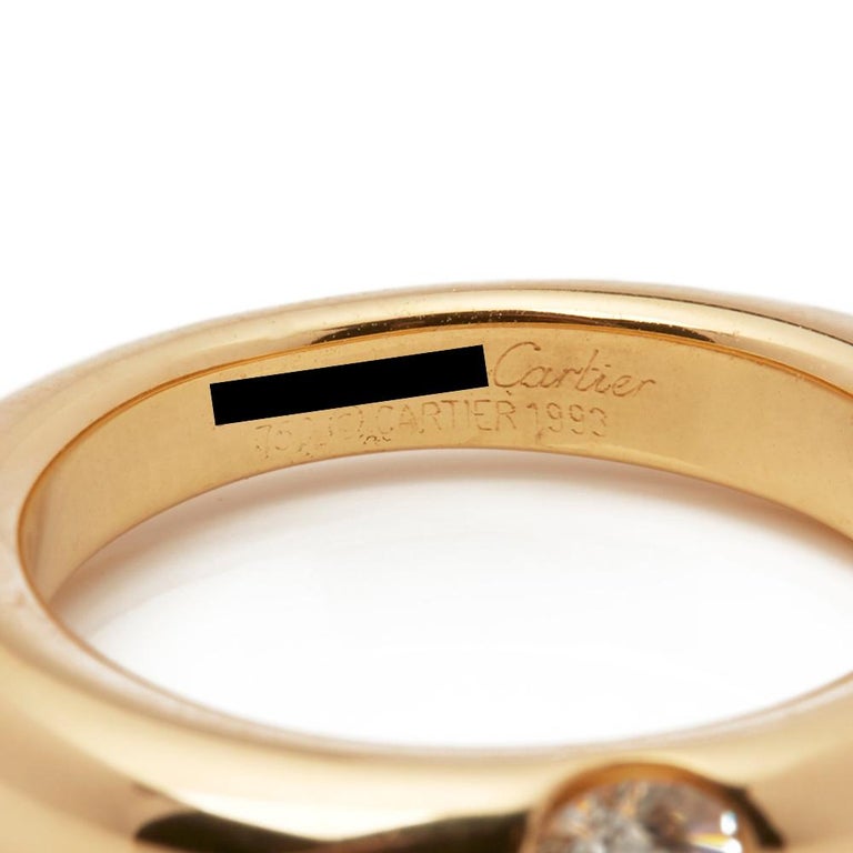 Cartier 18 Karat Yellow Gold Solitaire 0.25 Carat Solitaire Diamond ...