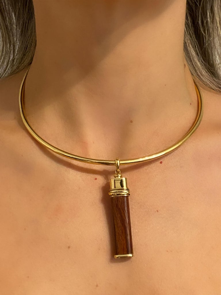 Cartier 18 Karat Yellow Gold Toucher de Bois Trinity Collar and Pendant ...