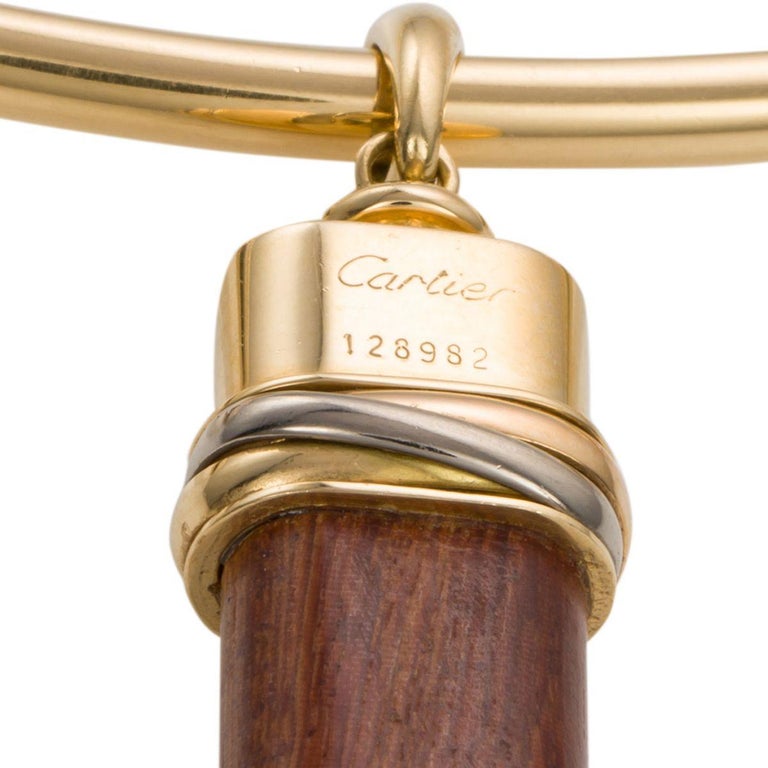 Cartier 18 Karat Yellow Gold Toucher de Bois Trinity Collar and Pendant ...