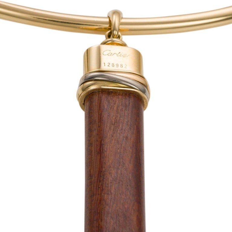 Cartier 18 Karat Yellow Gold Toucher de Bois Trinity Collar and Pendant ...