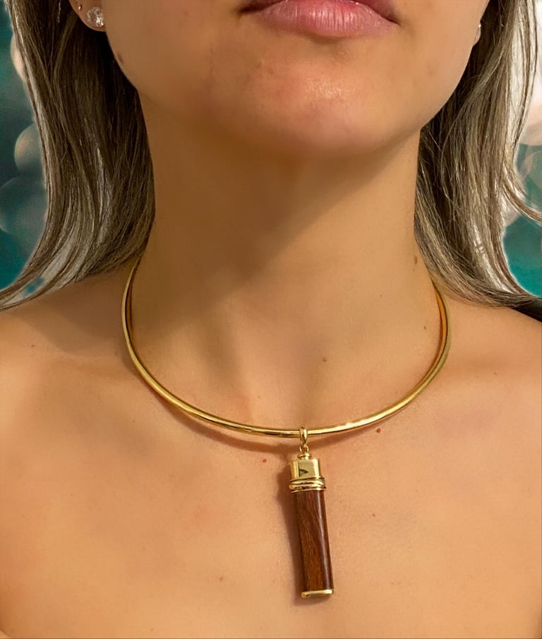 Cartier 18 Karat Yellow Gold Toucher de Bois Trinity Collar and Pendant ...