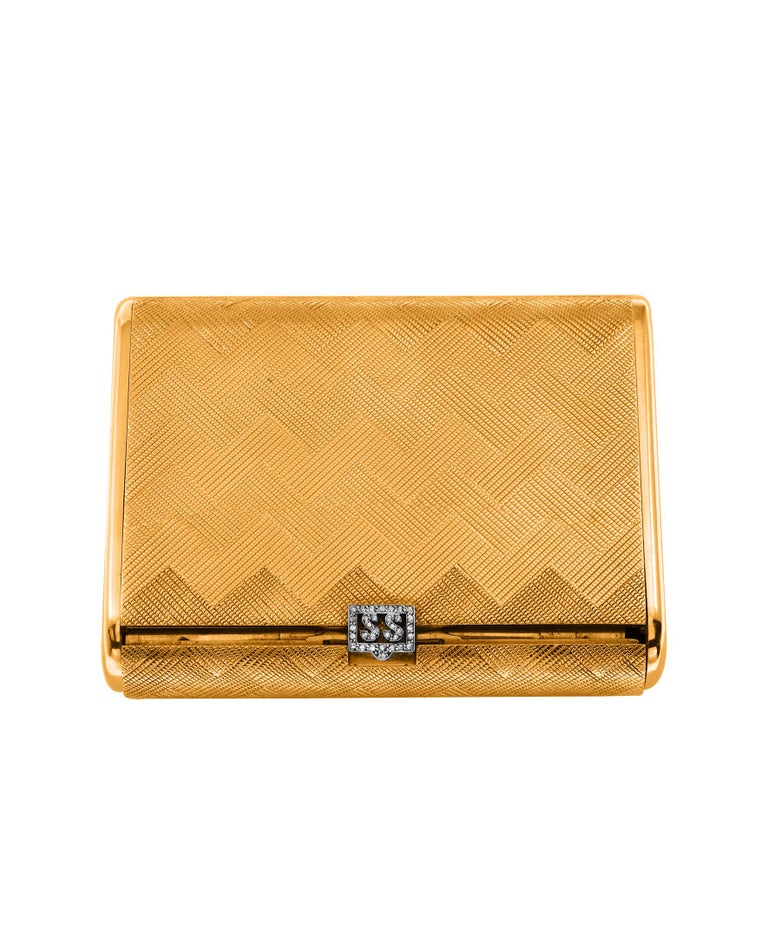 Cartier 18 Karat Yellow Gold Vanity Case 279 Grams, Art Deco, 279 Gm ...