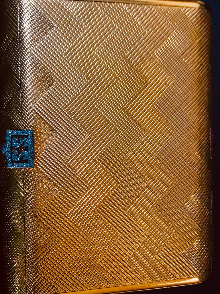 Cartier 18 Karat Yellow Gold Vanity Case 279 Grams, Art Deco, 279 Gm ...