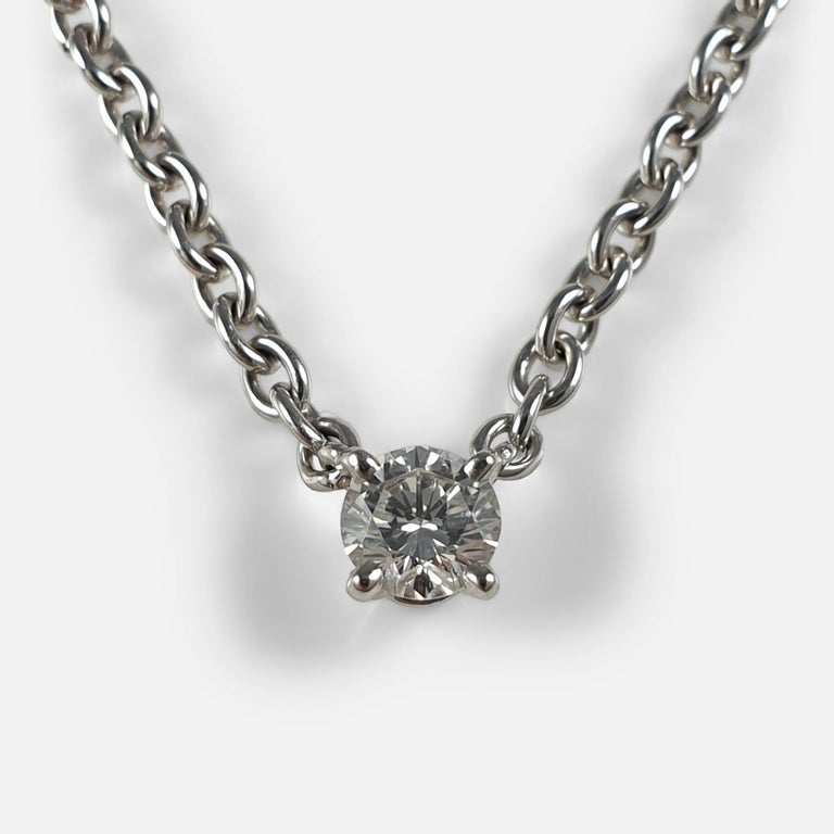 Cartier 1895 Diamond Solitaire Necklace For Sale at 1stDibs | cartier ...