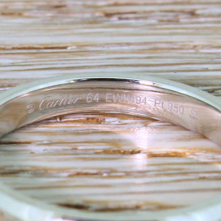Cartier 1895 Platinum Wedding Ring at 1stDibs | cartier 1895 wedding ...