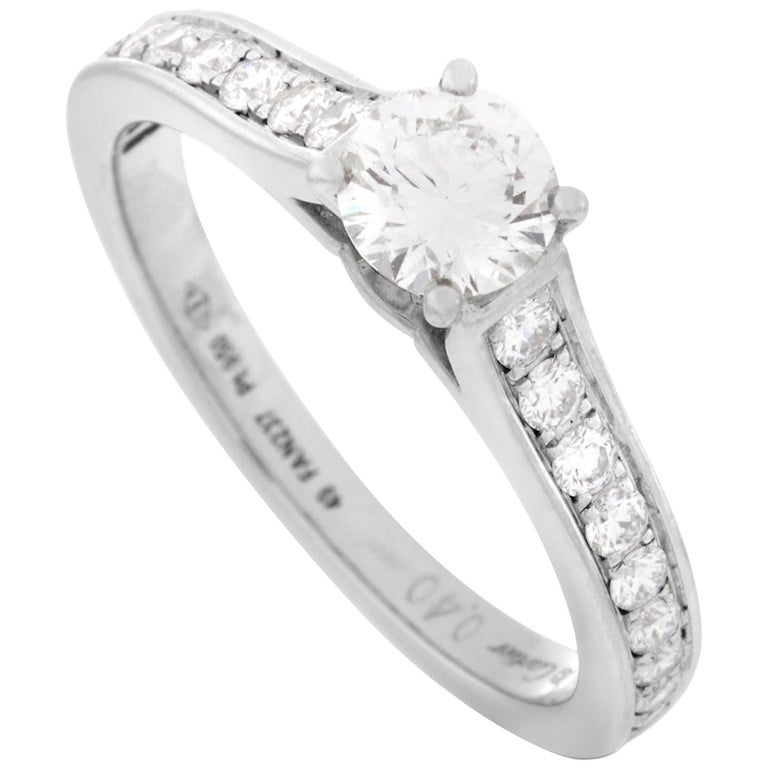 Cartier Bague solitaire en platine avec diamants de 0,40 carat, 1895 ...