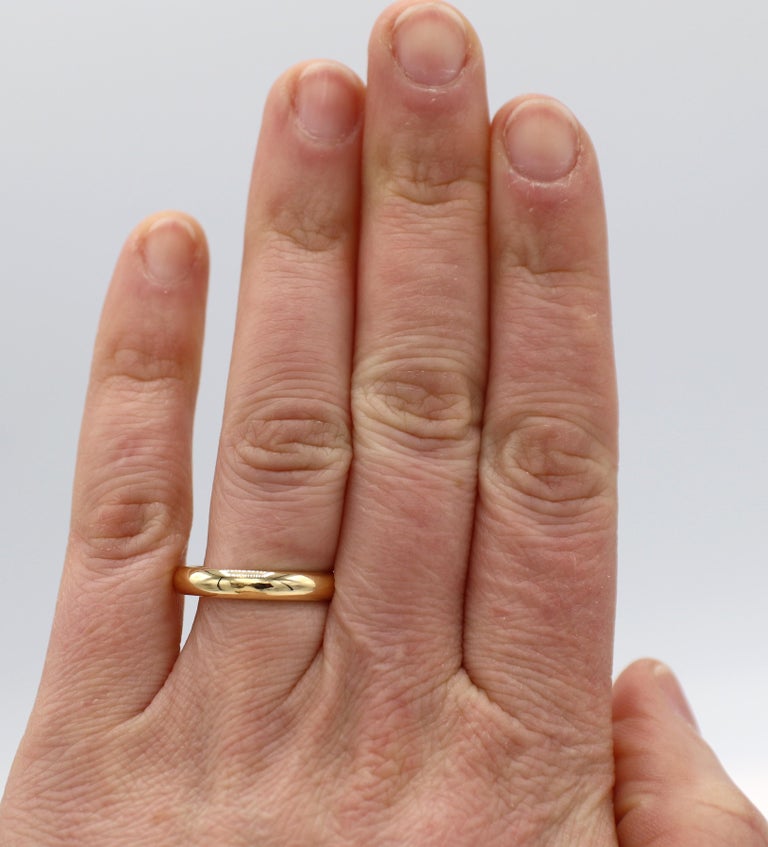 Cartier 1895 Yellow Gold Band Ring 3.5MM at 1stDibs