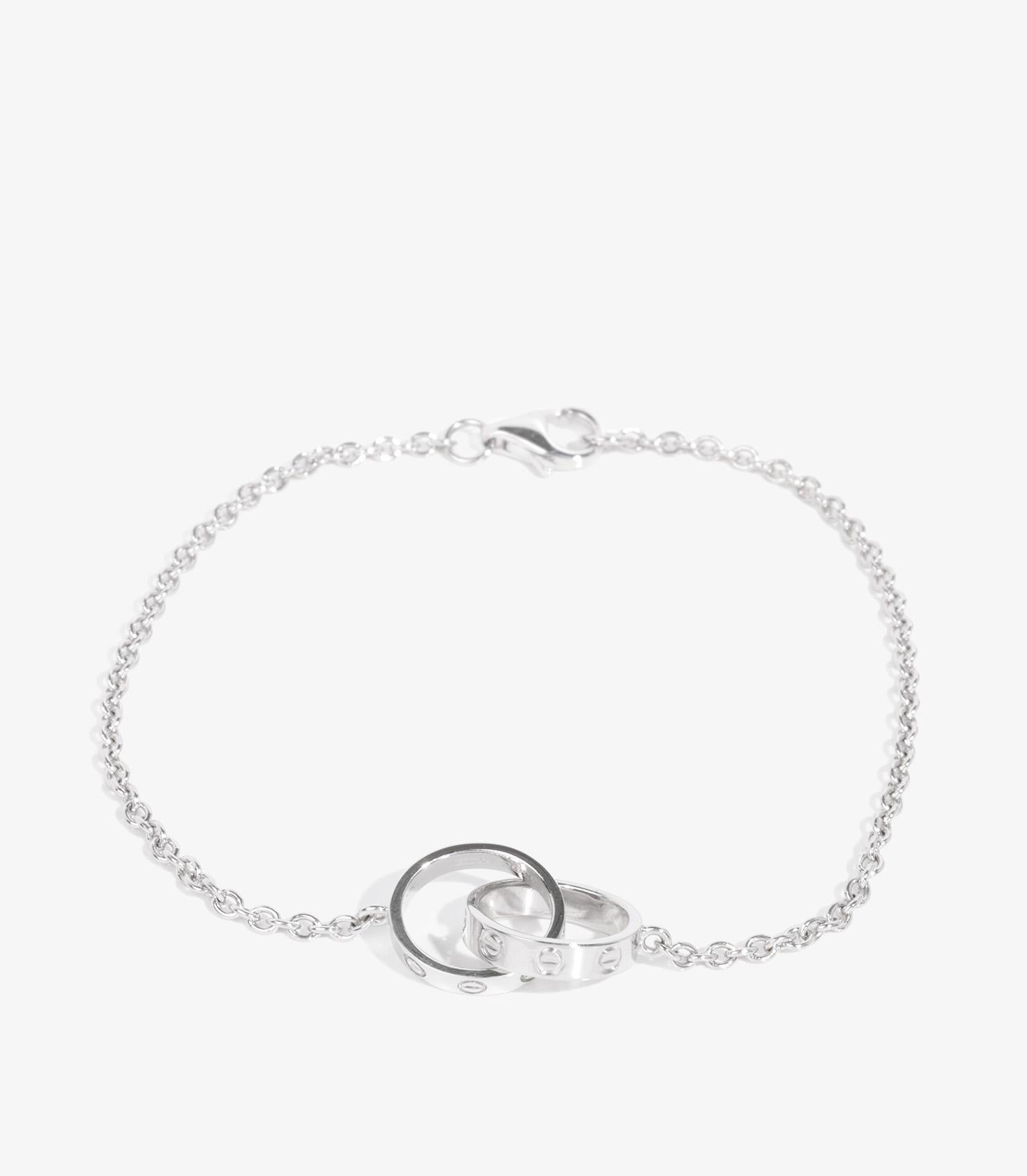 Cartier 18ct White Gold Baby Love Bracelet For Sale at 1stDibs