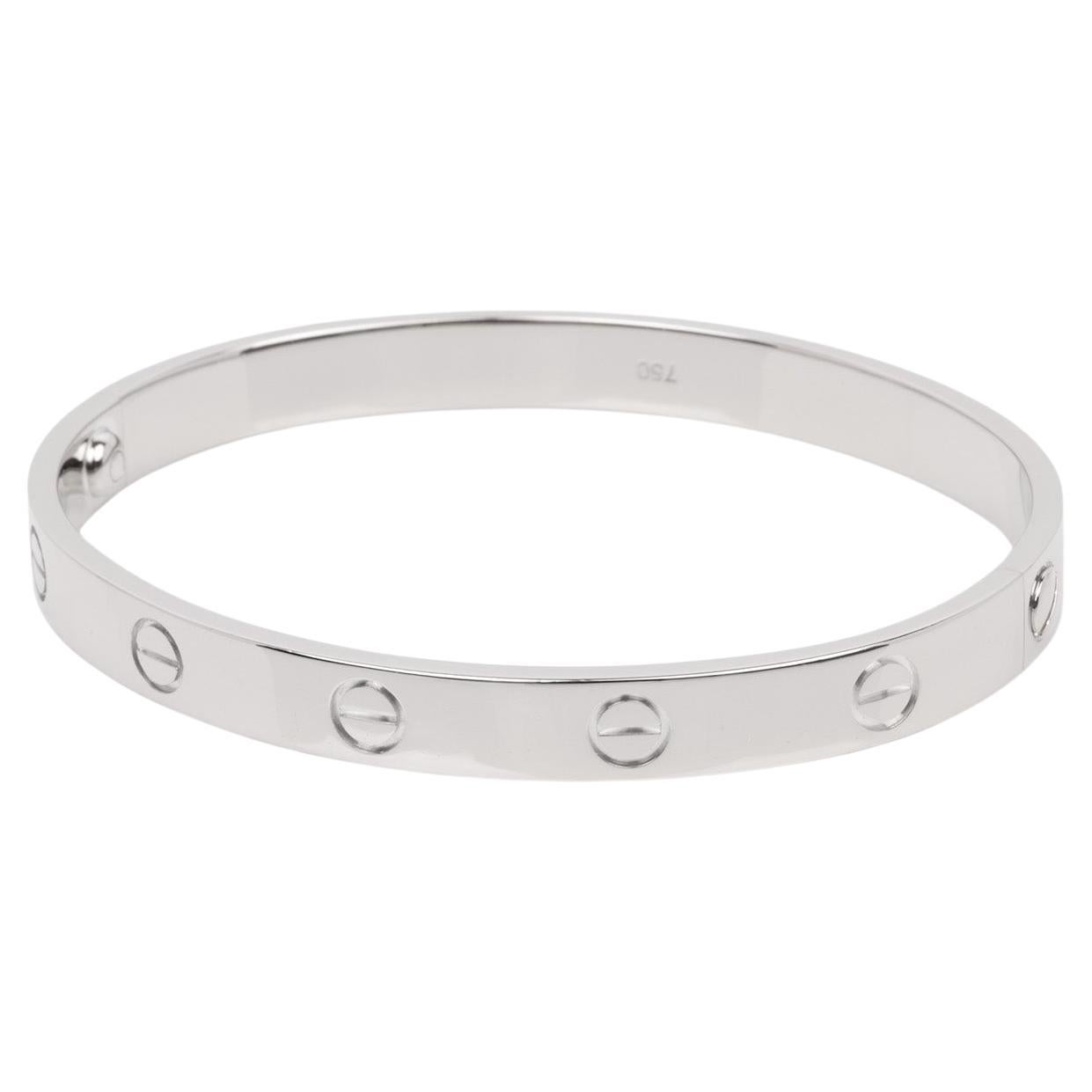Cartier 18 Carat White Gold Love Bangle Bracelet at 1stDibs | cartier ...