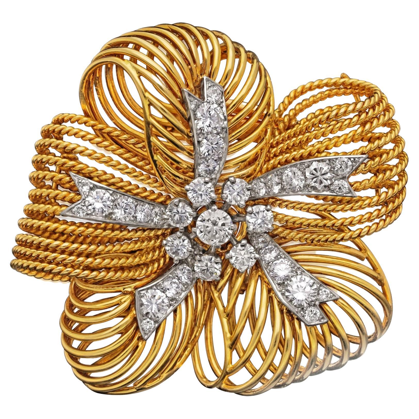 Cartier London 1950s Citrine Gold Flower Brooch at 1stDibs | cartier ...
