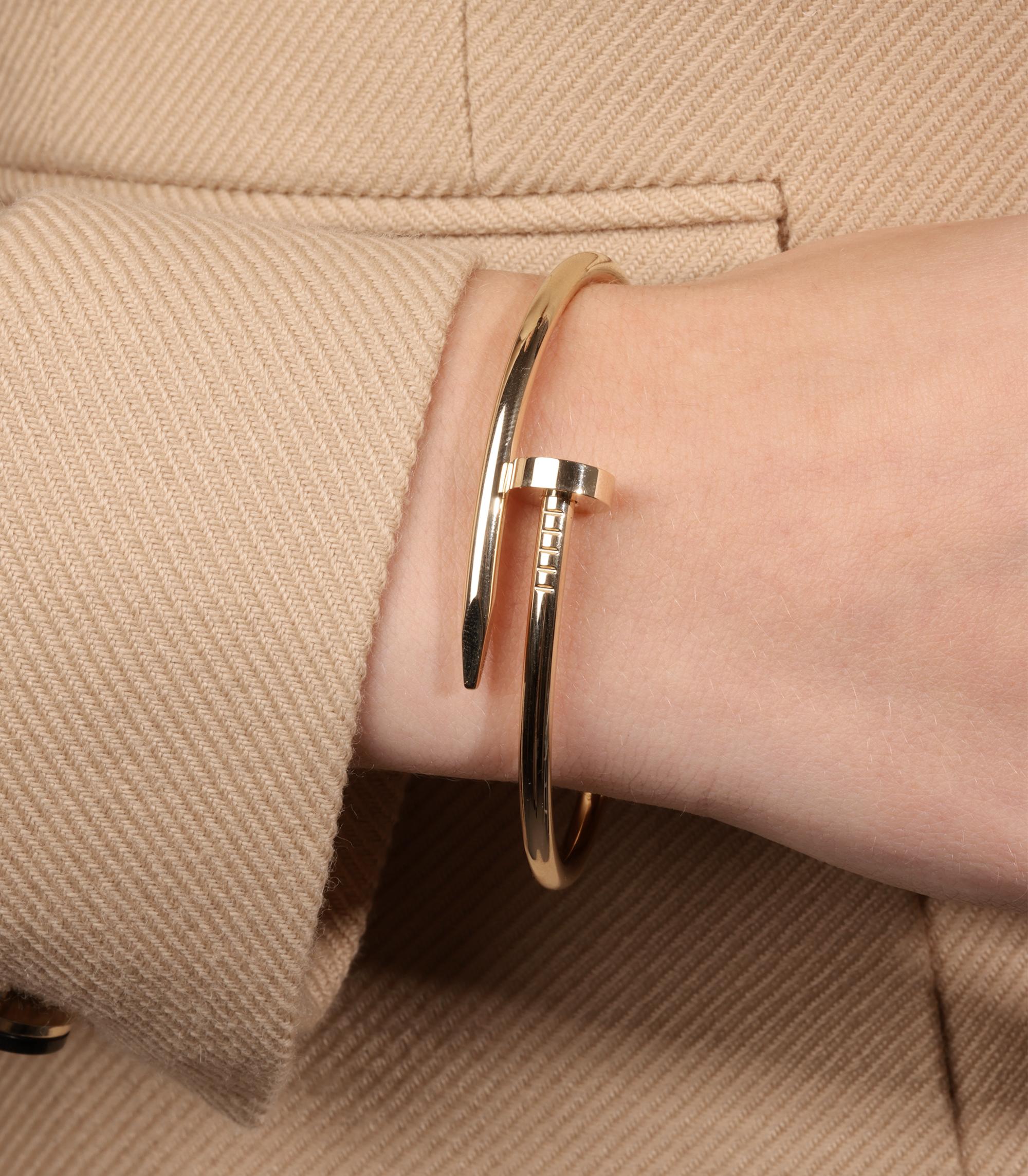 Cartier 18ct Yellow Gold Juste Un Clou Bracelet For Sale at 1stDibs