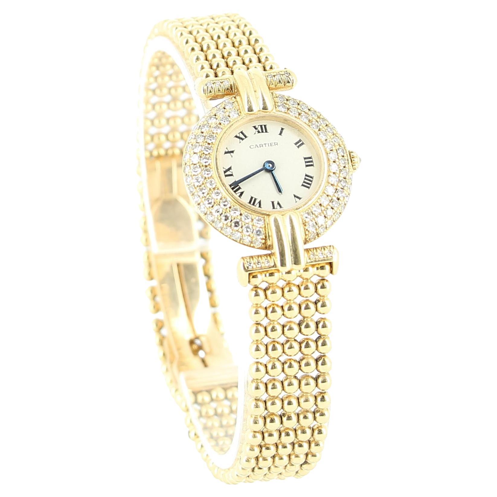Cartier 18k Gold and Diamonds Draperie Watch For Sale at 1stDibs