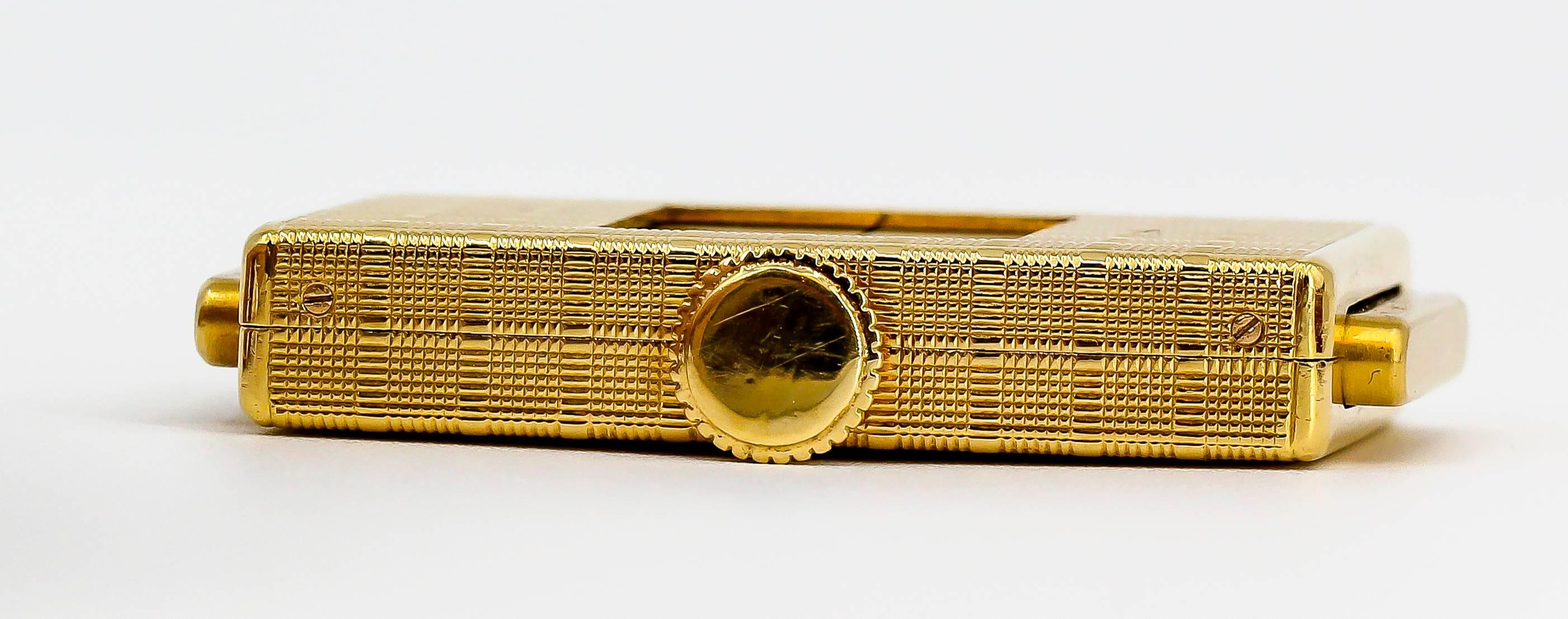 Cartier 18k Gold Traveling Shutter Mechanical Wind Watch Clock For Sale ...