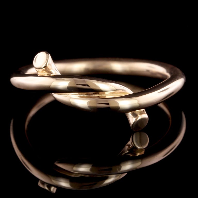 Cartier 18 Karat Rose Gold Entrelaces Ring at 1stDibs