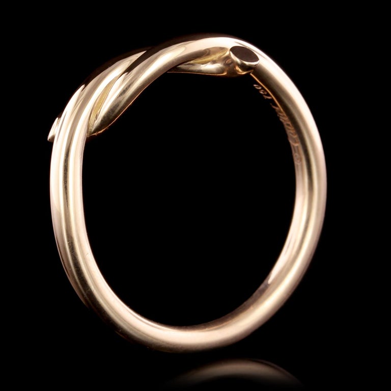 Cartier 18 Karat Rose Gold Entrelaces Ring at 1stDibs