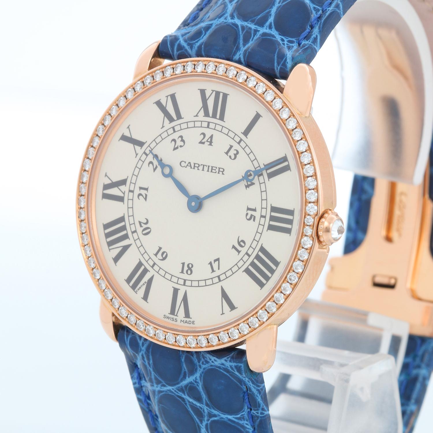 Cartier 18k Rose Gold Ronde Louis Ladies Watch 2889 W6800251 For Sale ...
