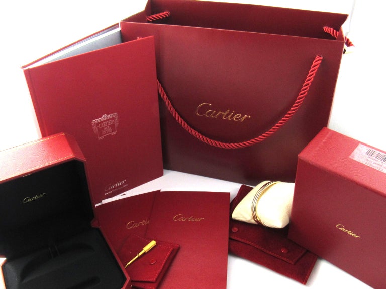 Cartier 18 Karat Tri-Color Gold Employee Anniversary Love Bracelet at ...