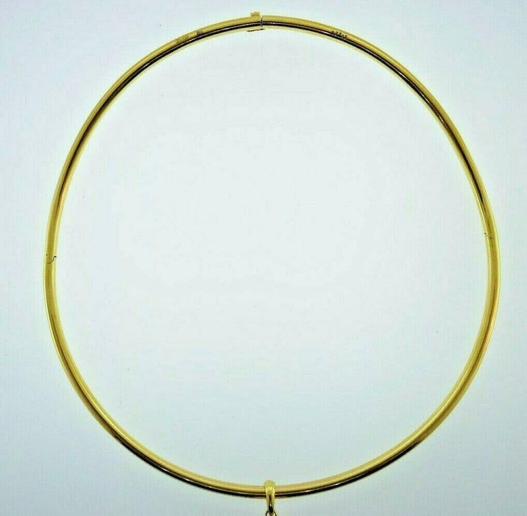 Cartier 18k Tri Color Gold and Touchwood Pendant on Cartier 18k Choker ...