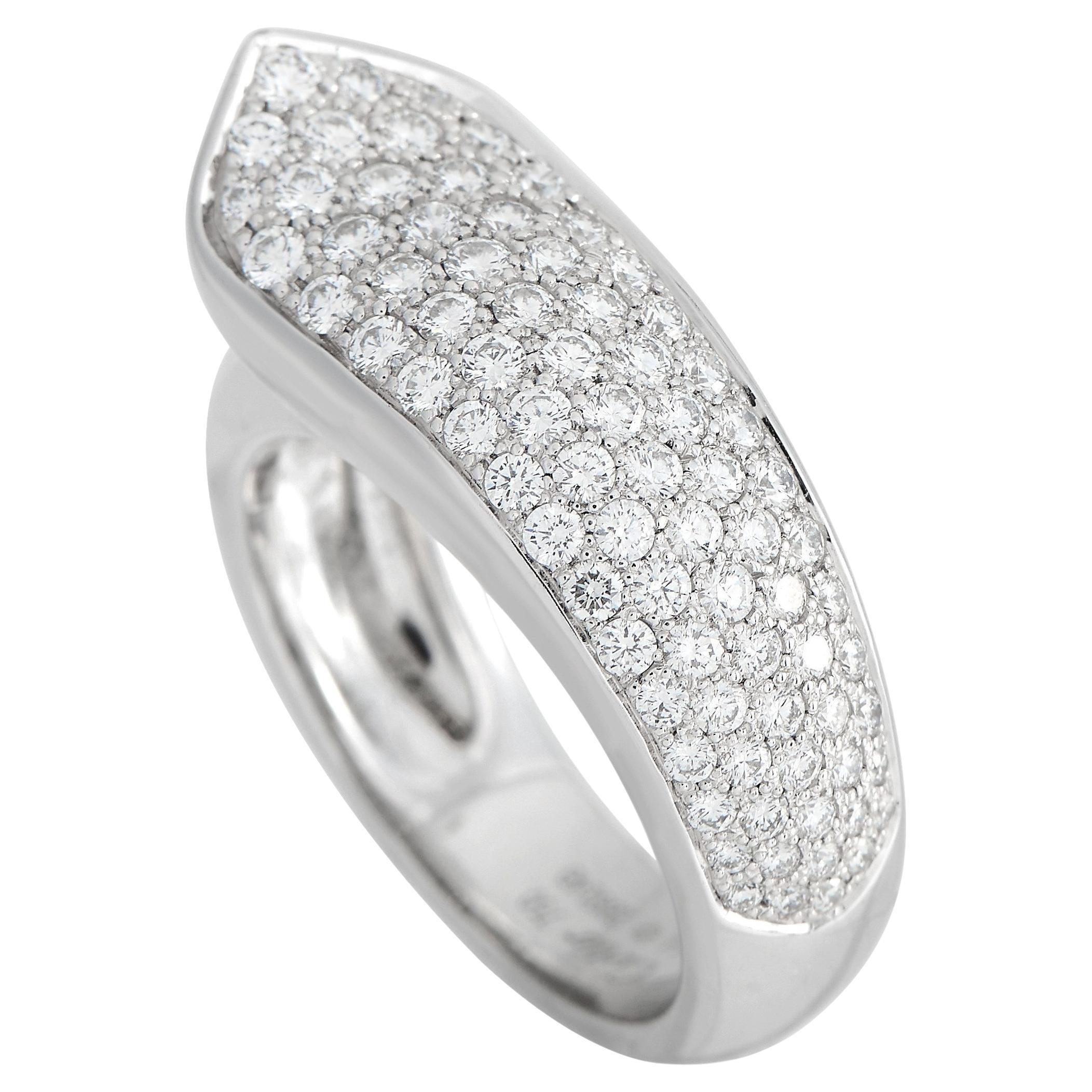 Cartier 18K White Gold, 3.00 Ct Diamond Ring For Sale at 1stDibs