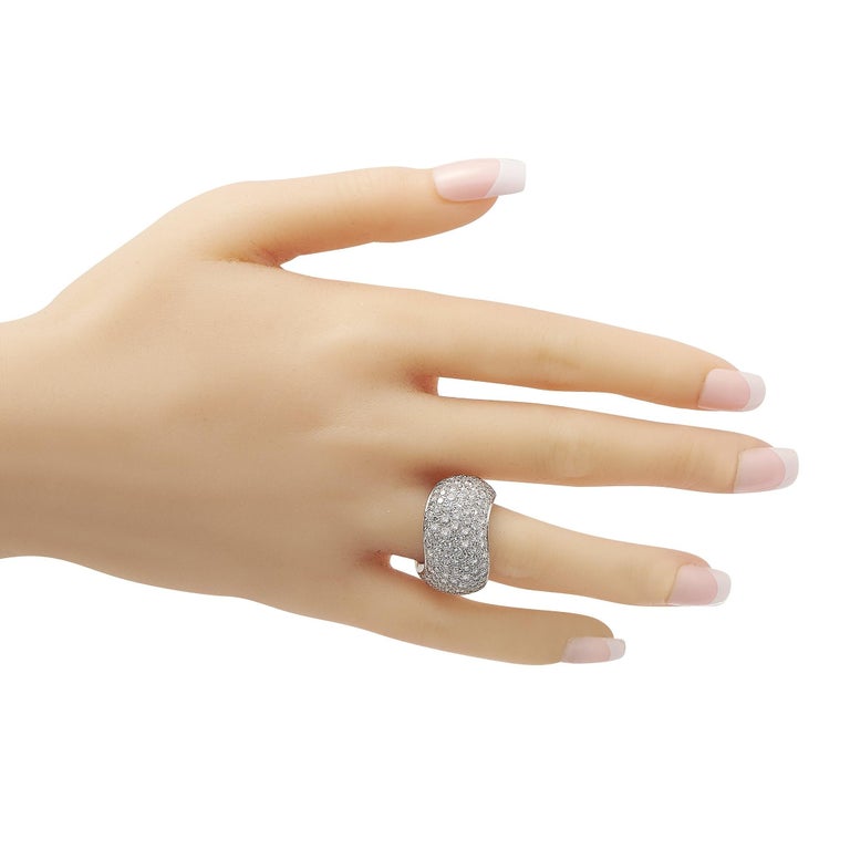Cartier 18K White Gold 5.50 Ct Diamond Ring For Sale at 1stDibs