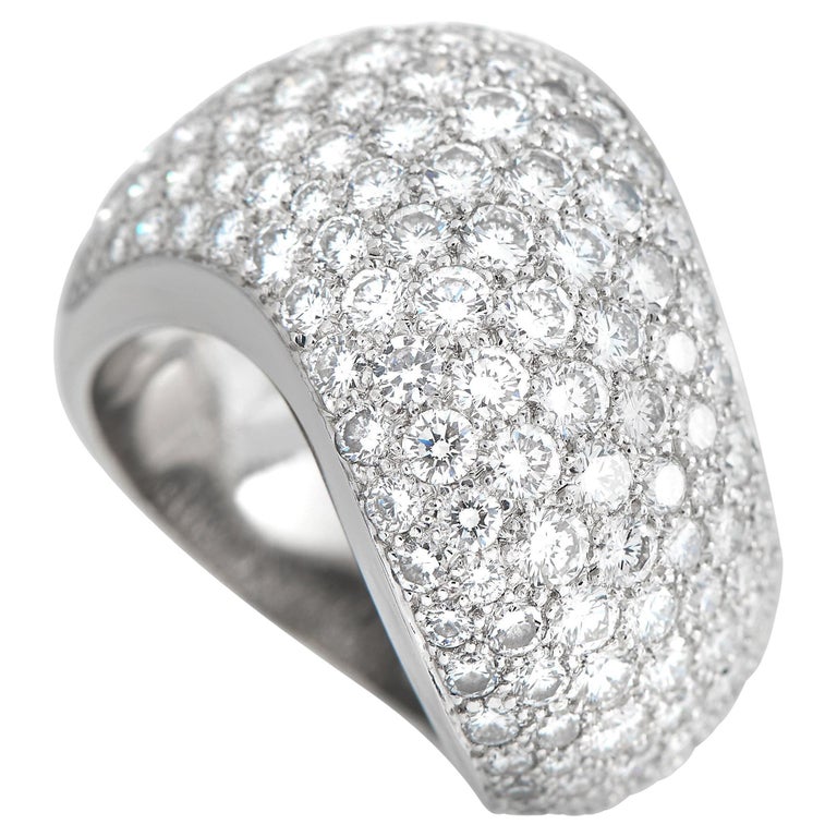 Cartier 18K White Gold 5.50 Ct Diamond Ring For Sale at 1stDibs