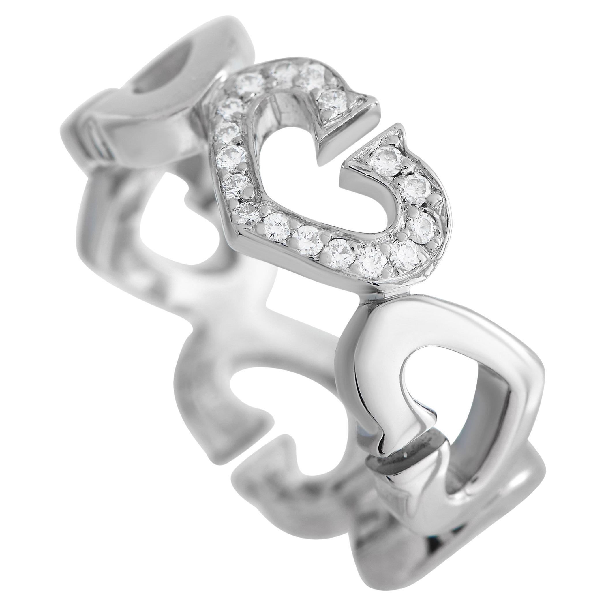Cartier Hearts and Symbols Diamond Set White Gold Ring at 1stDibs ...