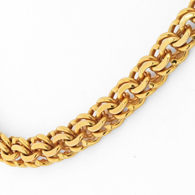 Cartier 18K Yellow Gold Byzantine 16 inches Vintage Chain Necklace For ...