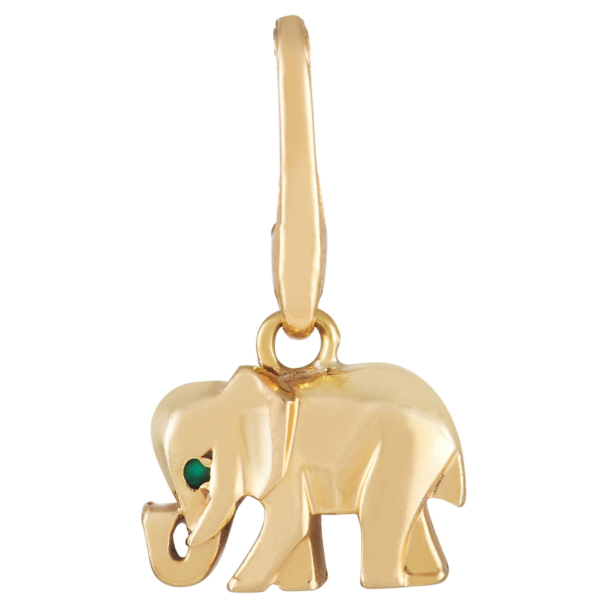 Cartier Elephant and Calf Brooch / Necklace Pendant Set in 18k Yellow ...