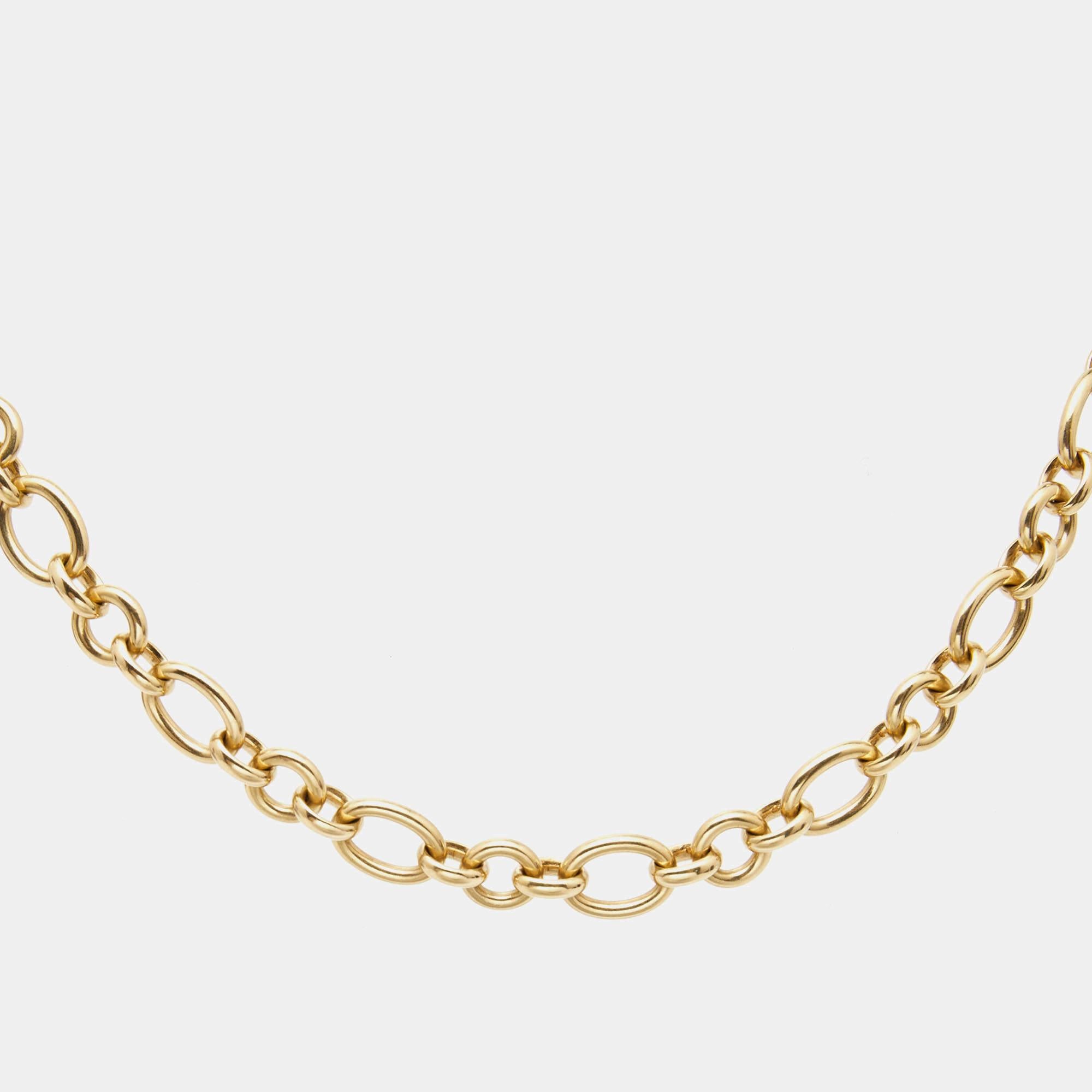 Cartier 18k Yellow Gold Chain Necklace For Sale at 1stDibs