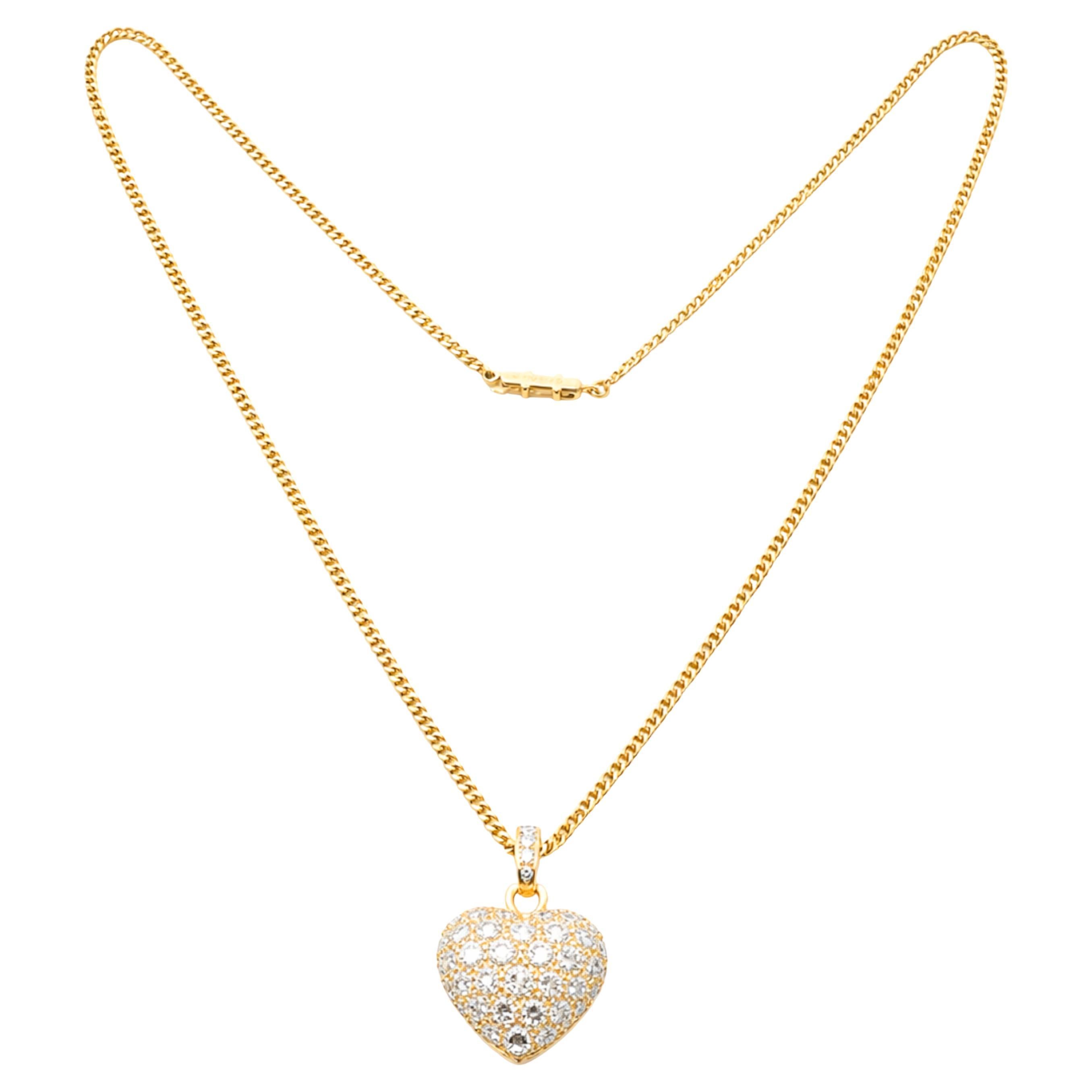 Cartier 18K Yellow Gold Panthère Pendant Chain Necklace For Sale at 1stDibs