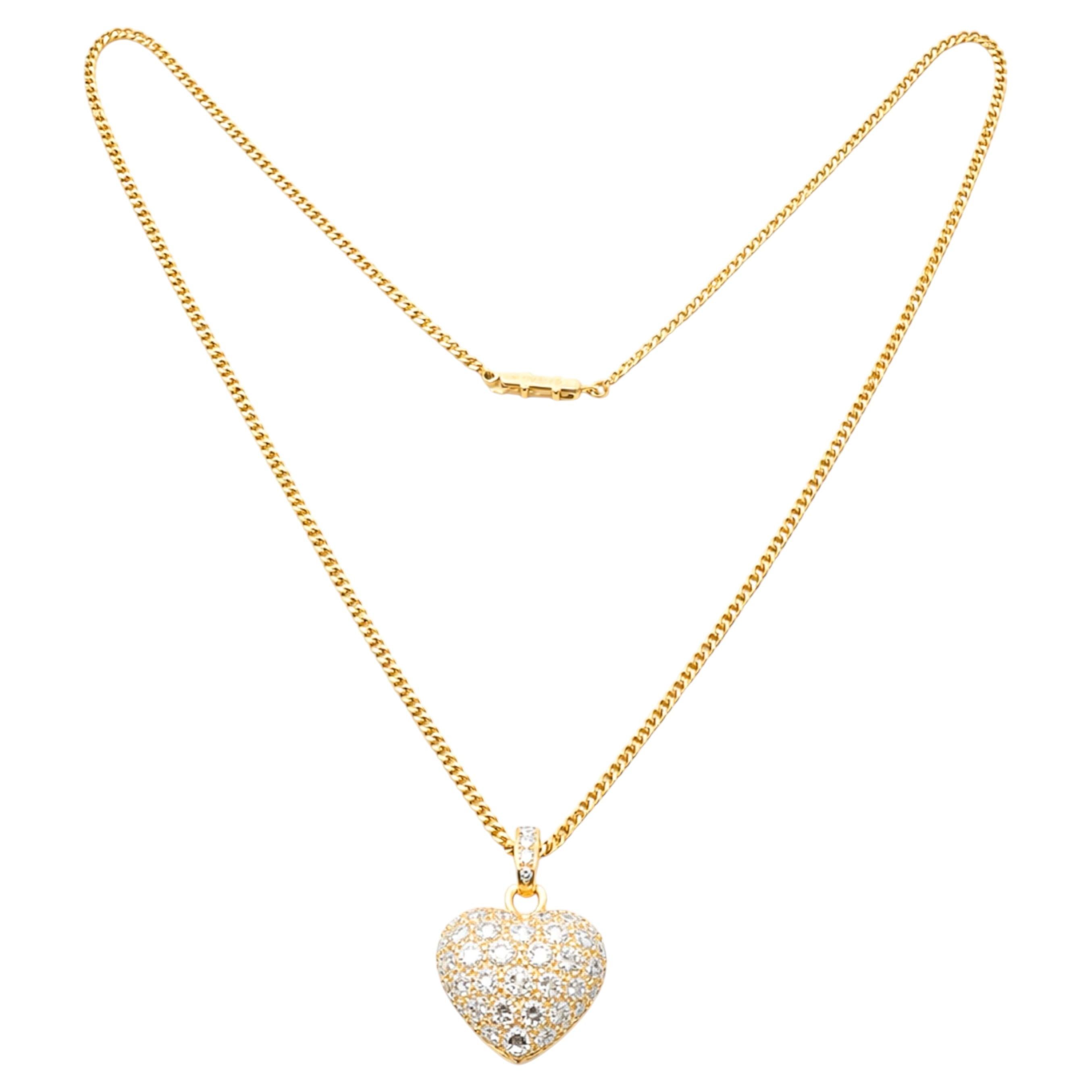 Cartier 18K Yellow Gold Rock Crystal Diamond Myst Pendant Necklace w ...