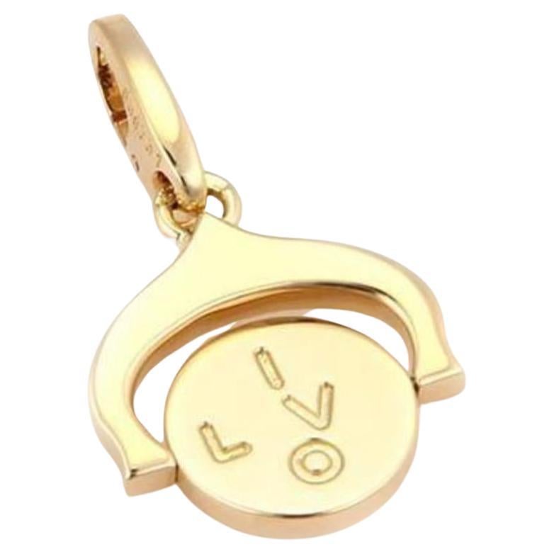 Cartier 18k Yellow Gold I LOVE YOU Spinner Pendant Charm For Sale at ...