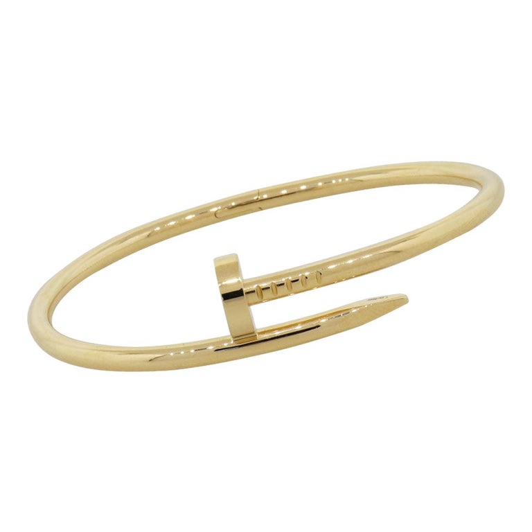 Cartier 18 Karat Yellow Gold Juste Un Clou Nail Bracelet at 1stDibs