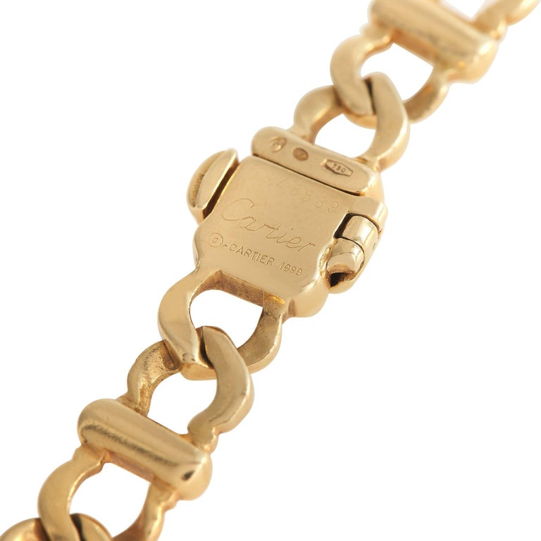 Cartier 18K Yellow Gold Link Necklace For Sale at 1stDibs